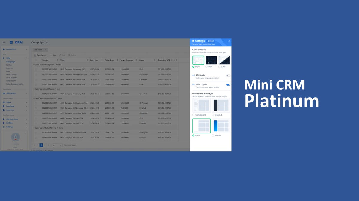 Mini CRM Platinum - ASP.NET Core Razor Pages 9.x - Complete Source Code – INDOTALENT STORE