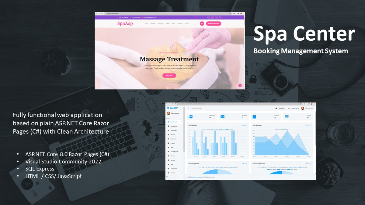 SpaCenter Booking Management System - ASP.NET Core 8.0 Razor Pages (C# ...