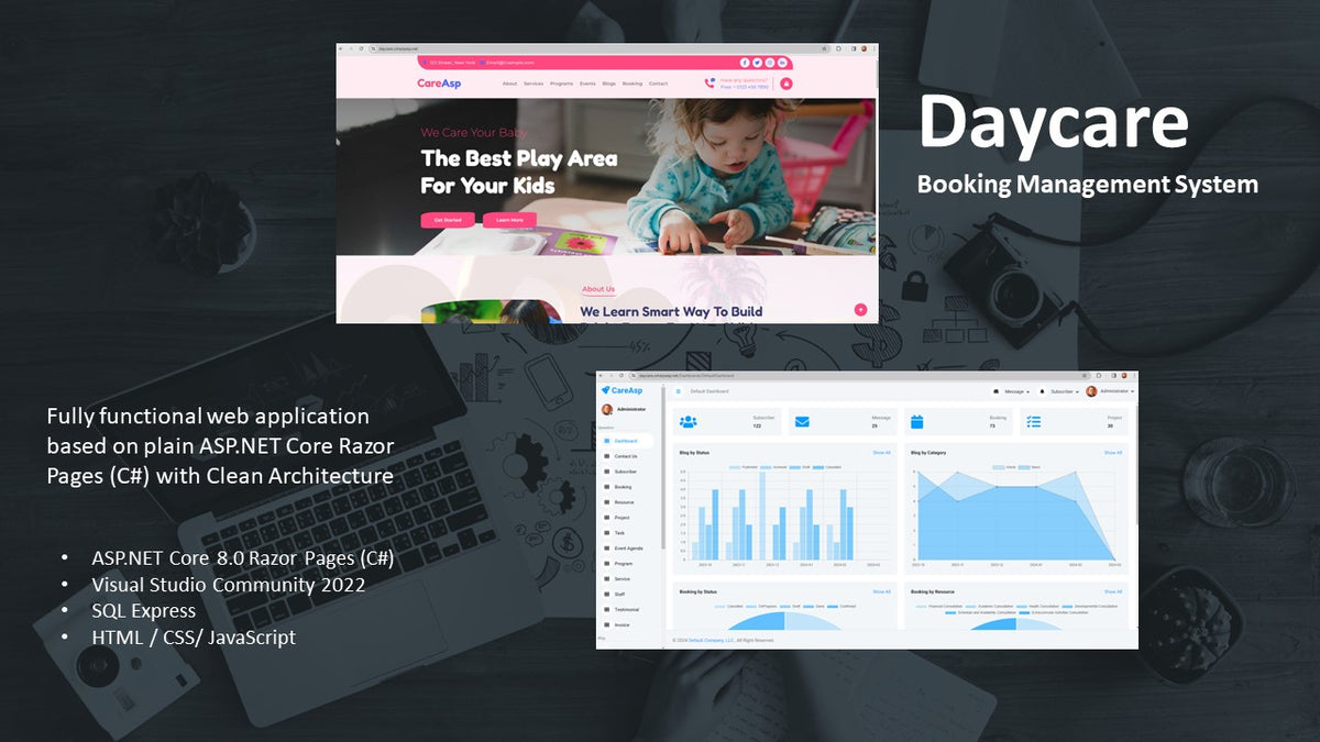 Daycare Booking Management System - ASP.NET Core 8.0 Razor Pages (C# ...