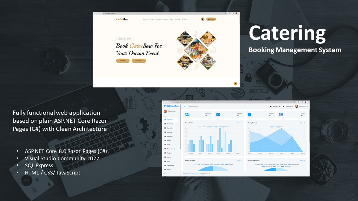 Catering Booking Management System - ASP.NET Core 8.0 Razor Pages (C# ...