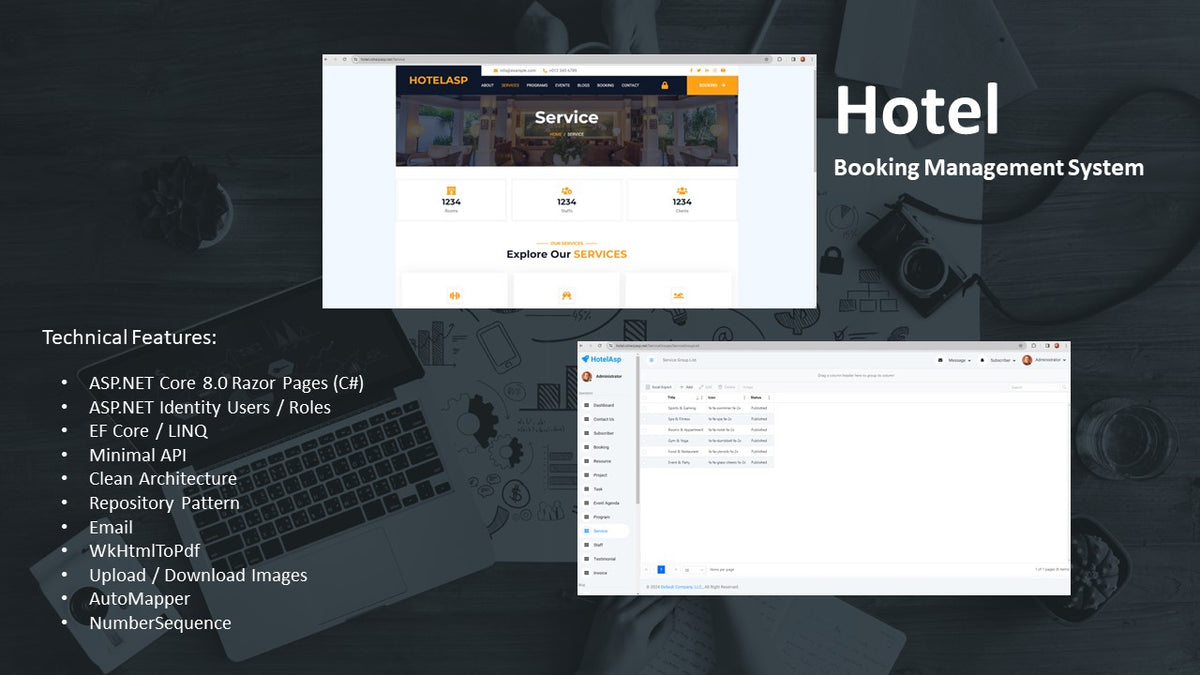 Hotel Booking Management System - ASP.NET Core 8.0 Razor Pages (C# ...