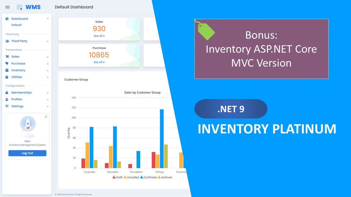 Inventory Management System - ASP.NET Core 9.0 - Complete Source Code – INDOTALENT STORE