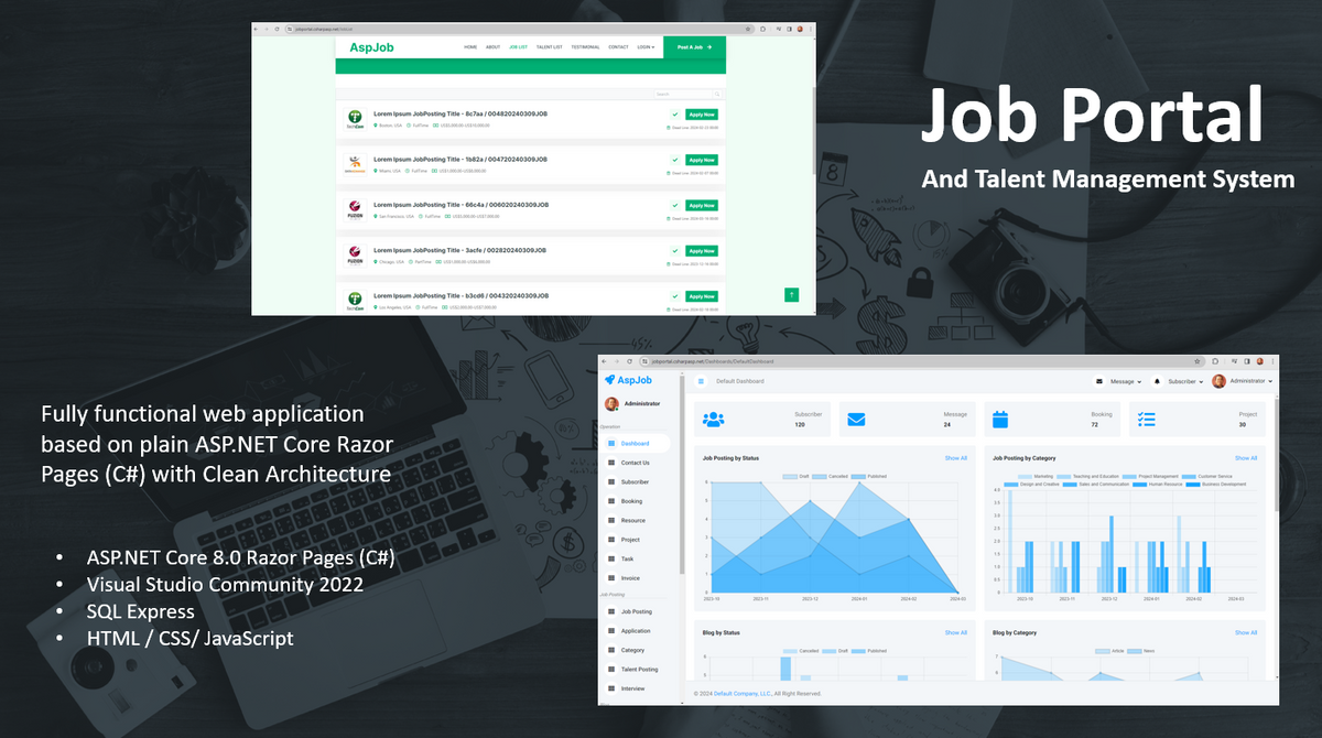 Job Portal And Talent Management System - ASP.NET Core 8.0 Razor Pages ...