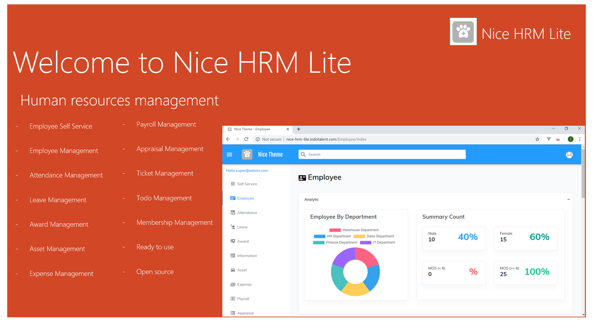 NICE - HRM System in ASP.NET Core 5.x.x MVC – INDOTALENT STORE